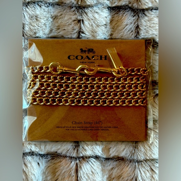 Coach | Bags | Coach Gold Chain Strap Nwt | Poshmark